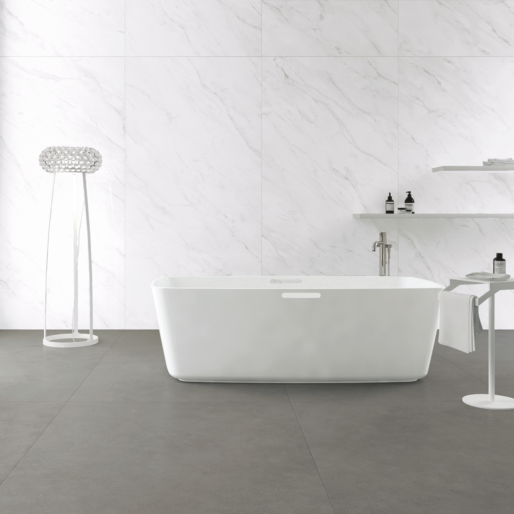 Homogenous Tile Titanium Cement White 120x240