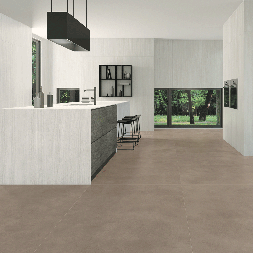 Homogenous Tile Titanium Travertino Cream Naturale 120x240