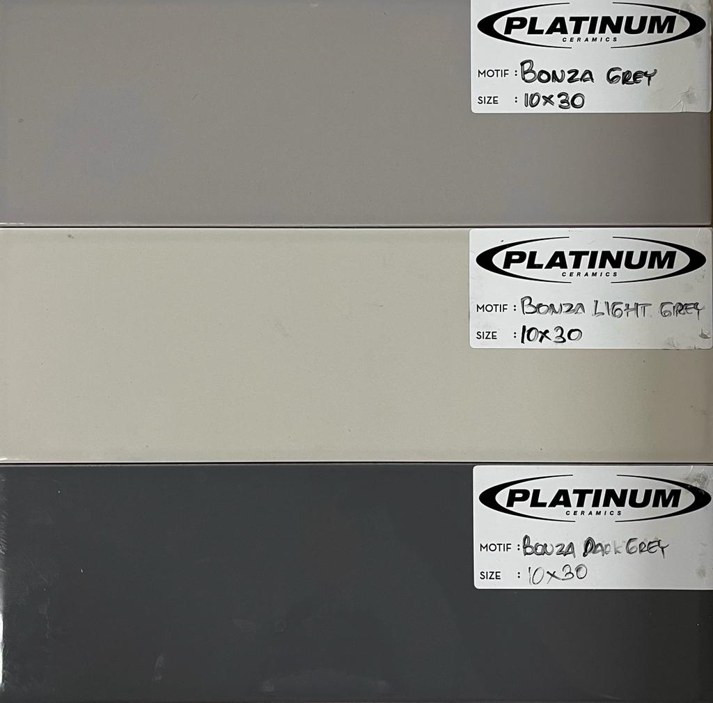 Keramik Dinding Platinum Bonza Grey 10x30