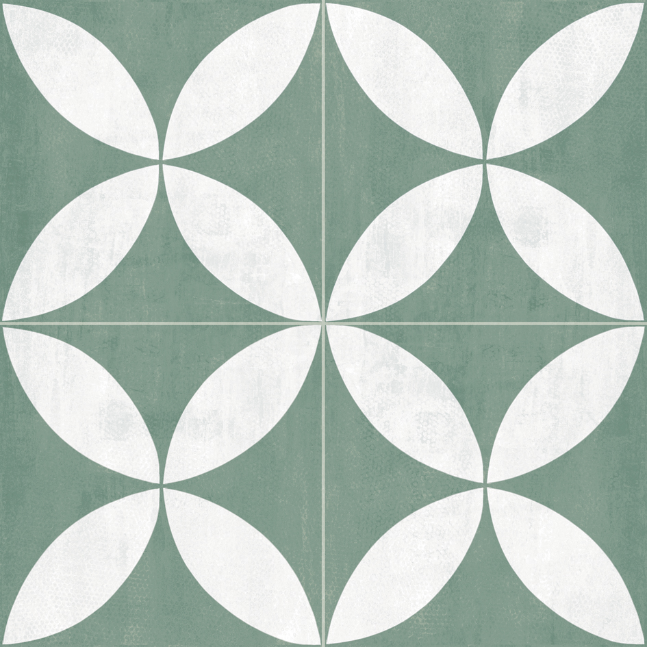 Keramik Lantai Milan Ornamento Green 40x40