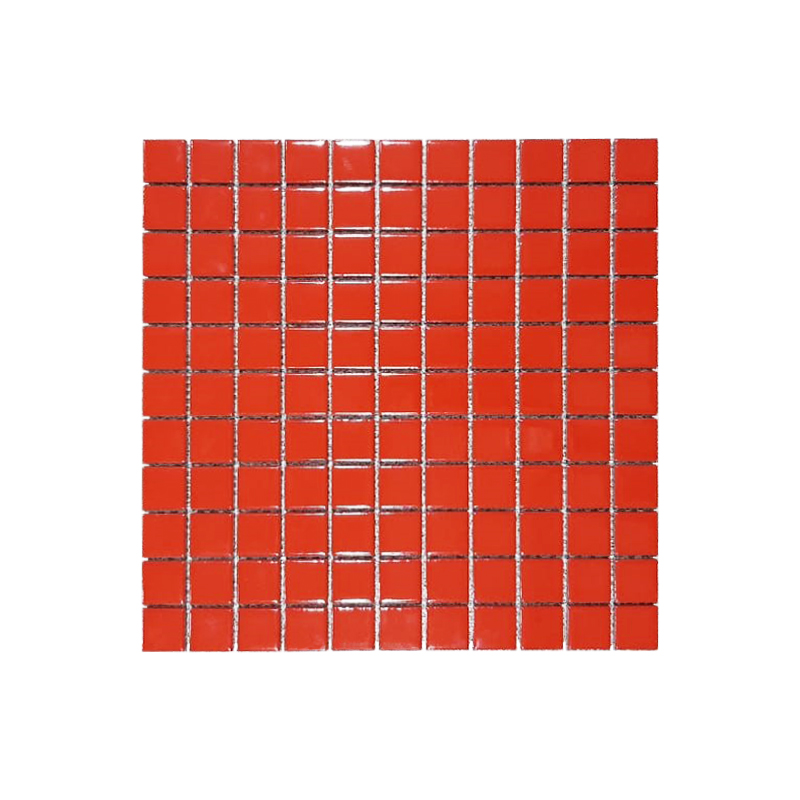 Mosaic MOZZA TILE Mini Square Glossy Red 25x25mm (302x302mm)
