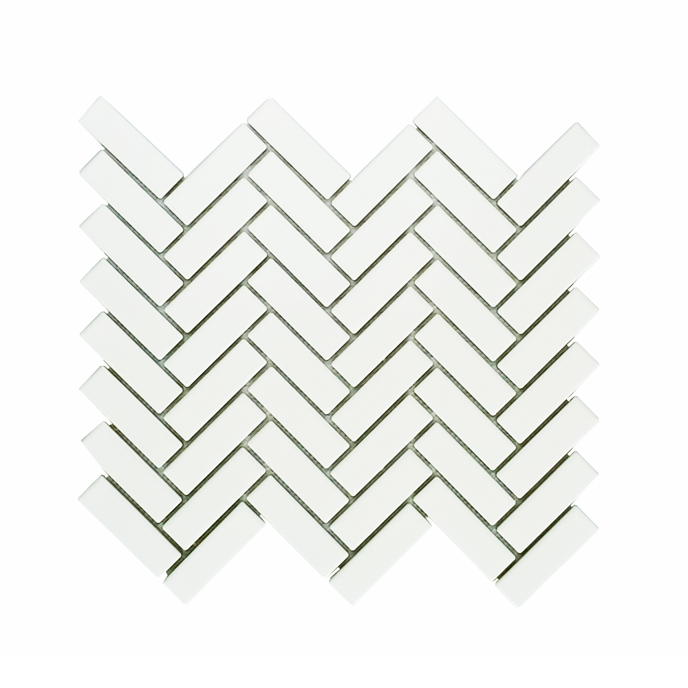 Mosaic MOZZA TILE Herringbone Glossy White 21,5x71,5mm (316x277mm)